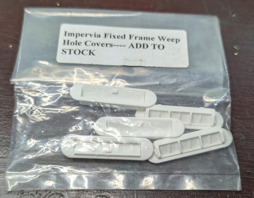 (5) Pella Impervia White Fixed Frame Weep Hole Covers for Vinyl Windows ...