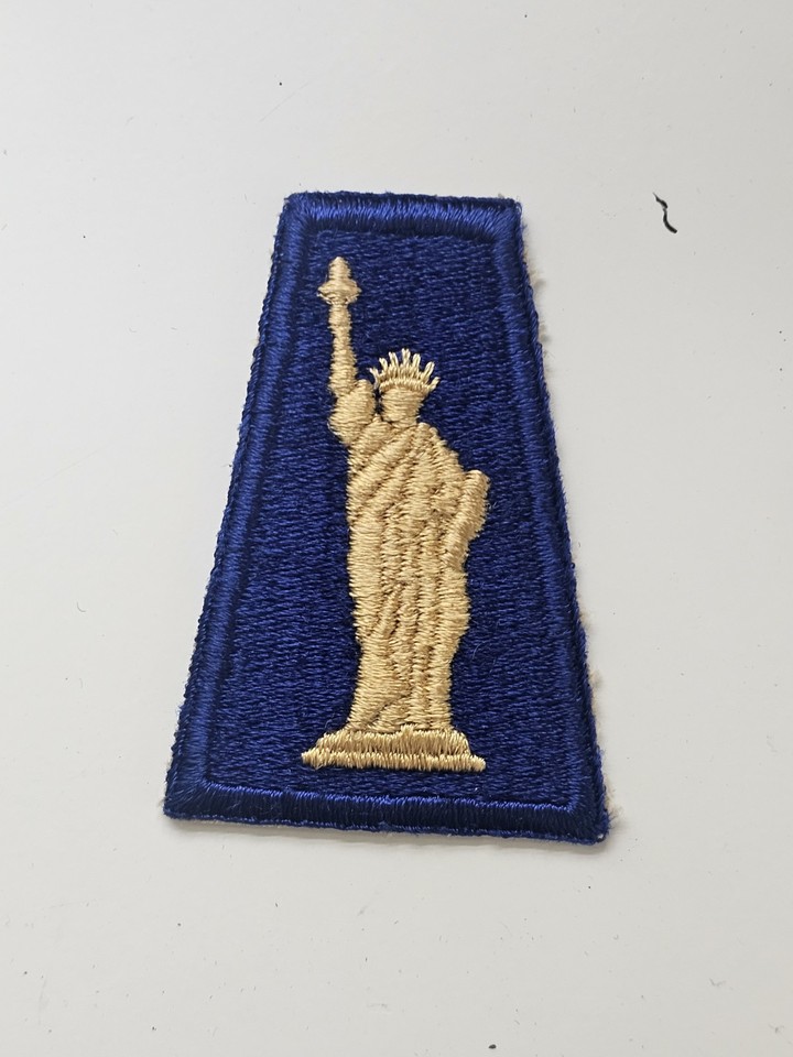 WWII US Army 77th Infantry Division Blue Border Pale Yellow Patch L@@K ...