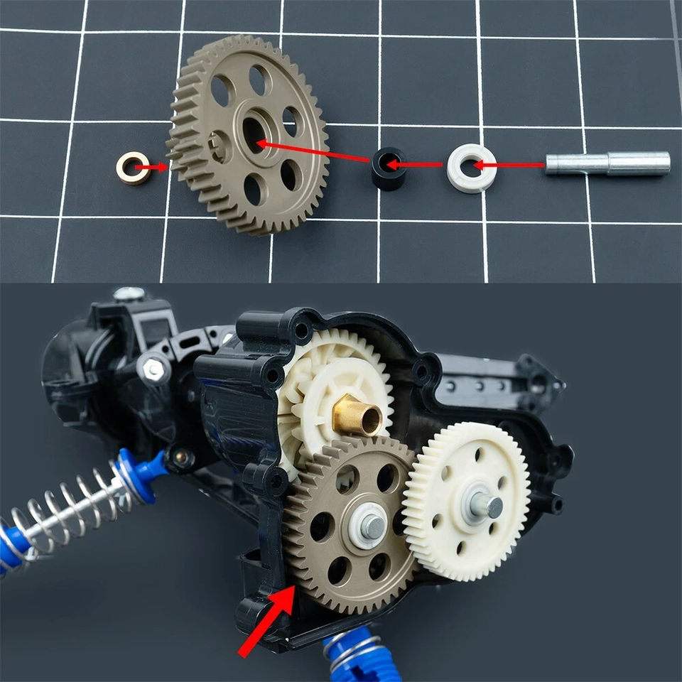 Aluminum 40T Differential Gear w/44T Counter Gear for Tamiya ClodBuster ...