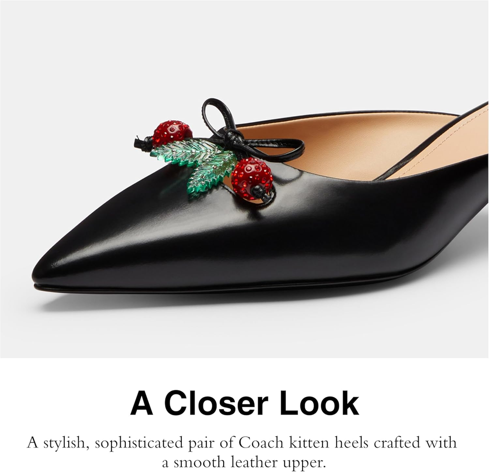 Coach Women's Runway Mule with Cherries Ballet Flat | eBay