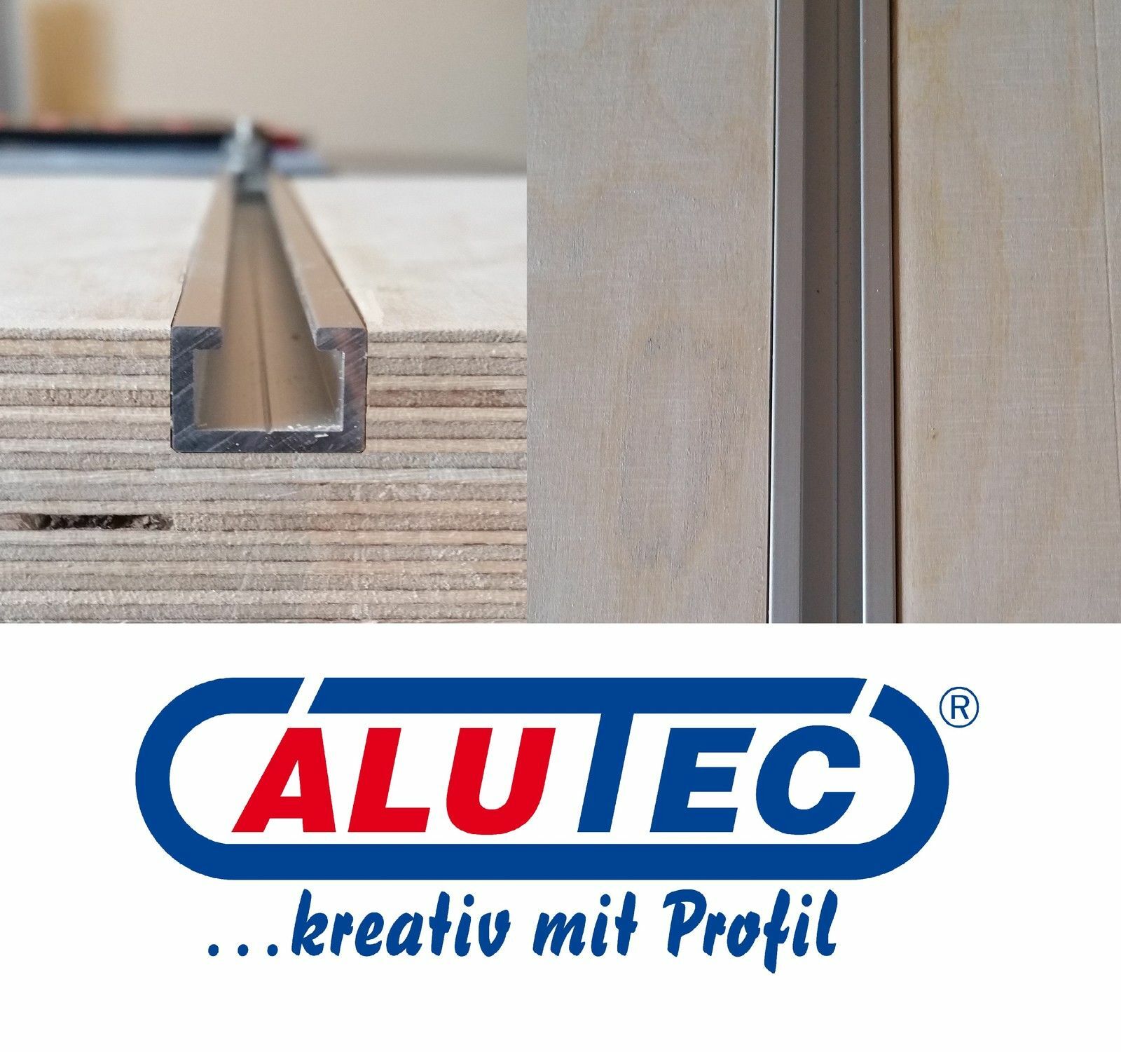 4er Set 1m Aluminium CProfil, Alu C Profil, 17x11mm, passend für M8 ...