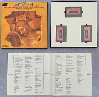 SEALED!! Handel's Messiah 3 Cassete Box Set John Eliot Gardiner ...