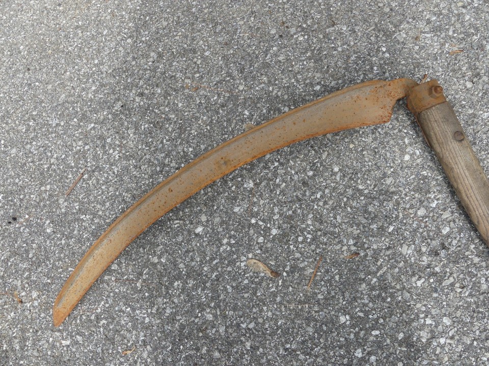 Vintage Scythe Snath Sickle - 60" Wood Handle - 28" Blade | eBay