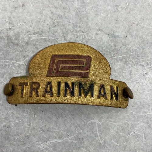 Vintage PC Penn Central Railroad Trainman Hat Badge Cap | eBay