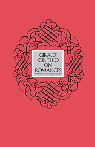 Giraldi Cinthio on Romances 9780813154756| eBay
