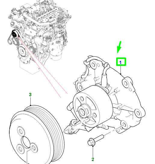 JAGUAR F-PACE X761 WATER PUMP JDE41184 GENUINE for sale online | eBay