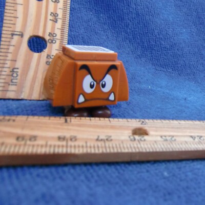 Lego Angry Goomba mar0022 OK Super Mario dark blue gray in dark orange ...