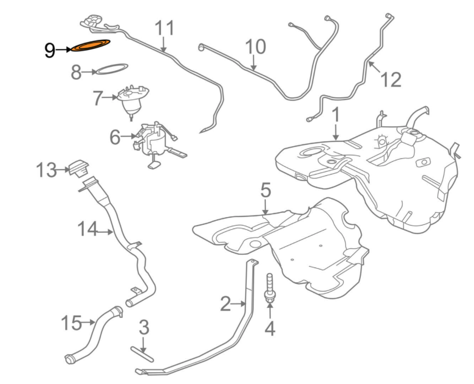 JAGUAR OEM 2010-2019 XJ 5.0L-V8 Fuel System-Flange Seal C2Z7361 | eBay