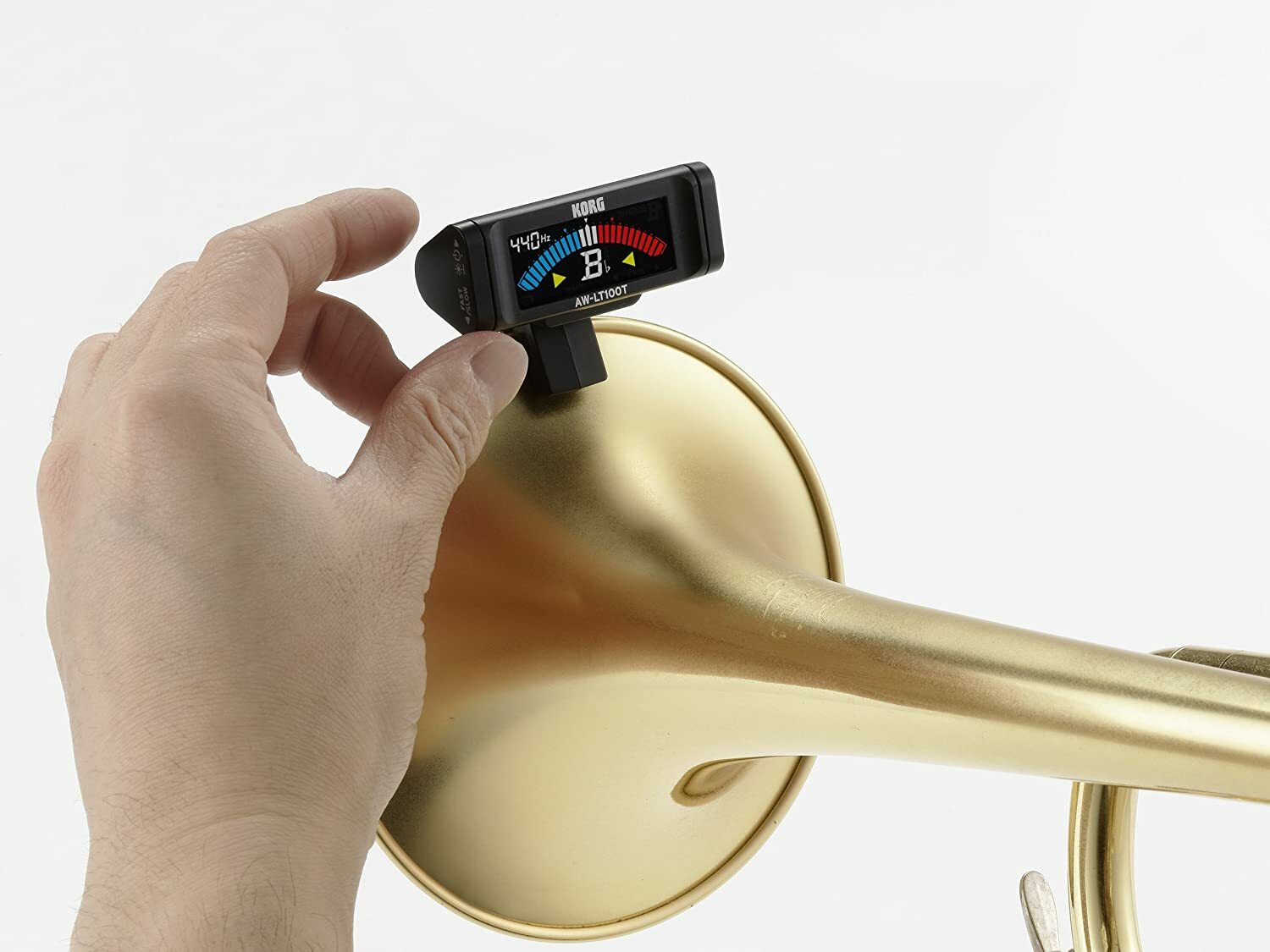 Korg 100h Continuous Driving Clip Type Tuner for Trumpet Trombone Aw ...