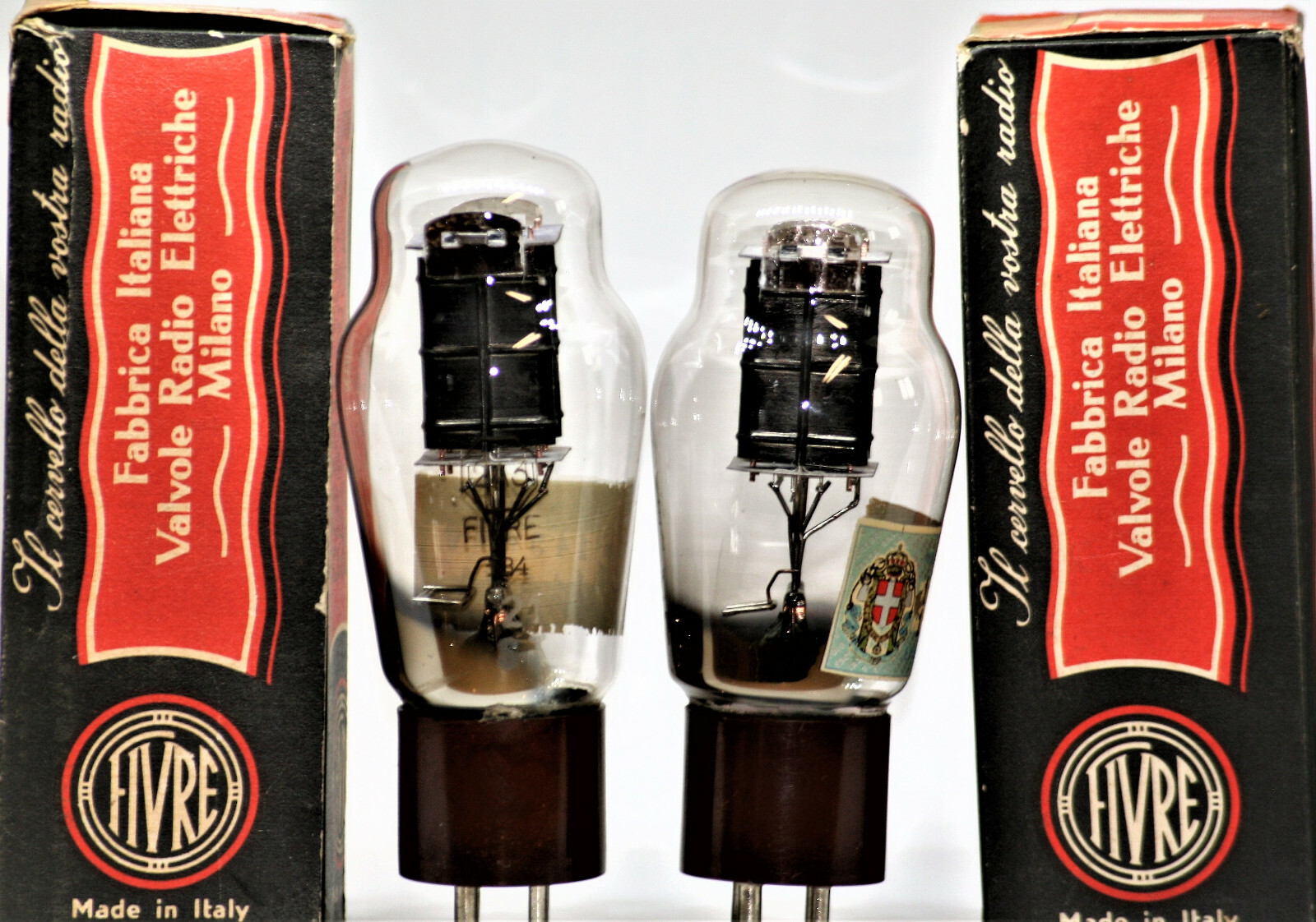 2A3 TUBE PAIR nos FIVRE ITALY power tubes VALVE amplifier VT95 CV1831 ...
