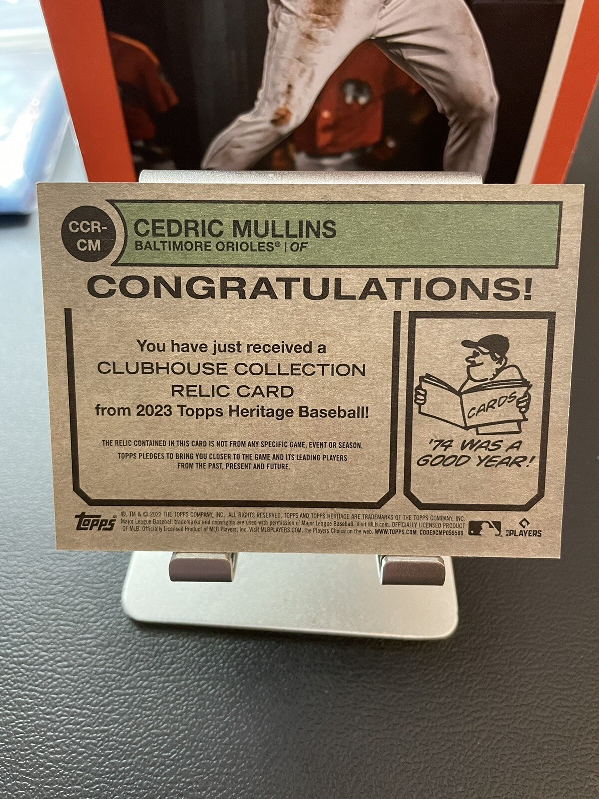 2023 Topps Heritage - Clubhouse Collection Relics Patch #CCR-CM Cedric ...