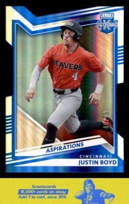 2022 Panini Elite Extra Edition Justin Boyd Aspirations Die Cut SN48/73 ...