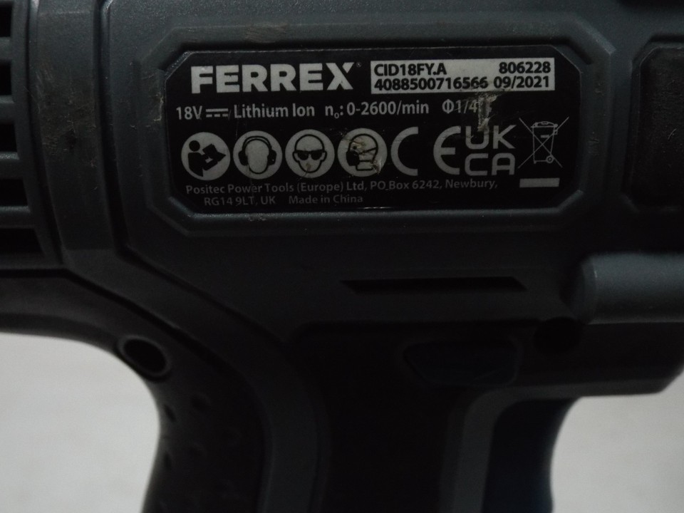 FERREX **CORDLESS** ELECTRIC IMPACT DRIVER (SCREWDRIVER) 18V CID18FY.A ...