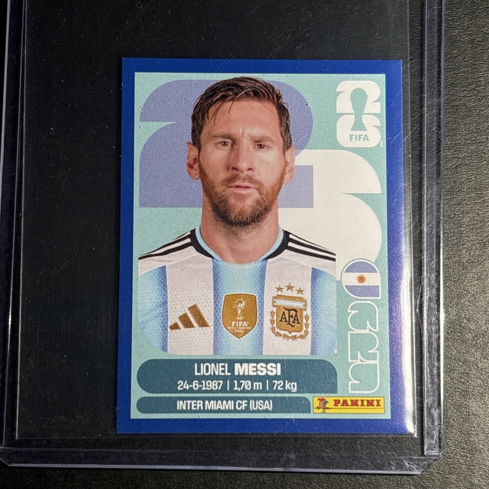 Lionel Messi 2026 Panini FIFA World Cup Sticker Blue Parallel Argentina ...