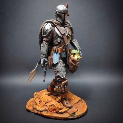 Mandalorian statue 1/5 scale (Total38cm) Star Wars Collectible | eBay
