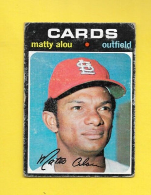 1971 Topps Matty Alou #720 HI # St. Louis Cardinals G/VG FREE SHIPPING ...
