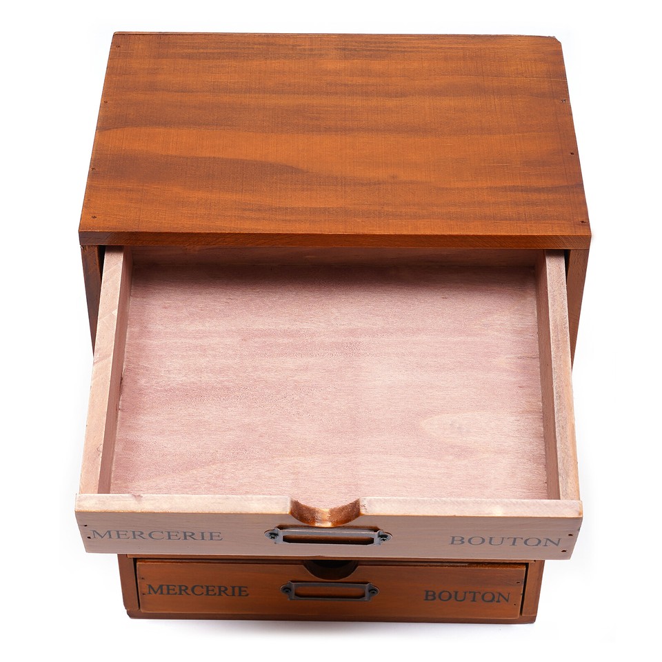 Vintage 5 Layers Large Jewelry Organizer Wooden Storage Box Case With 5 ...