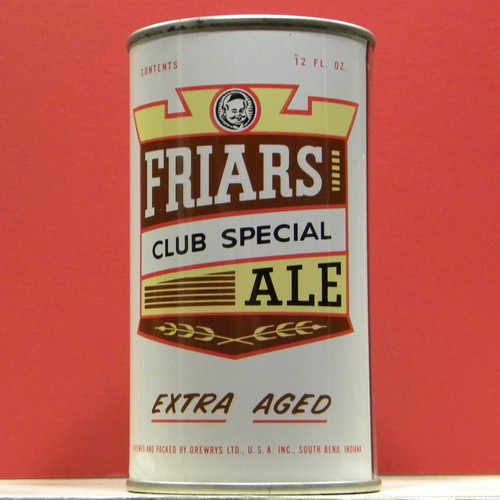 Friars Club Special Ale Flat Top Can Drewrys South Bend Indiana J58 ...