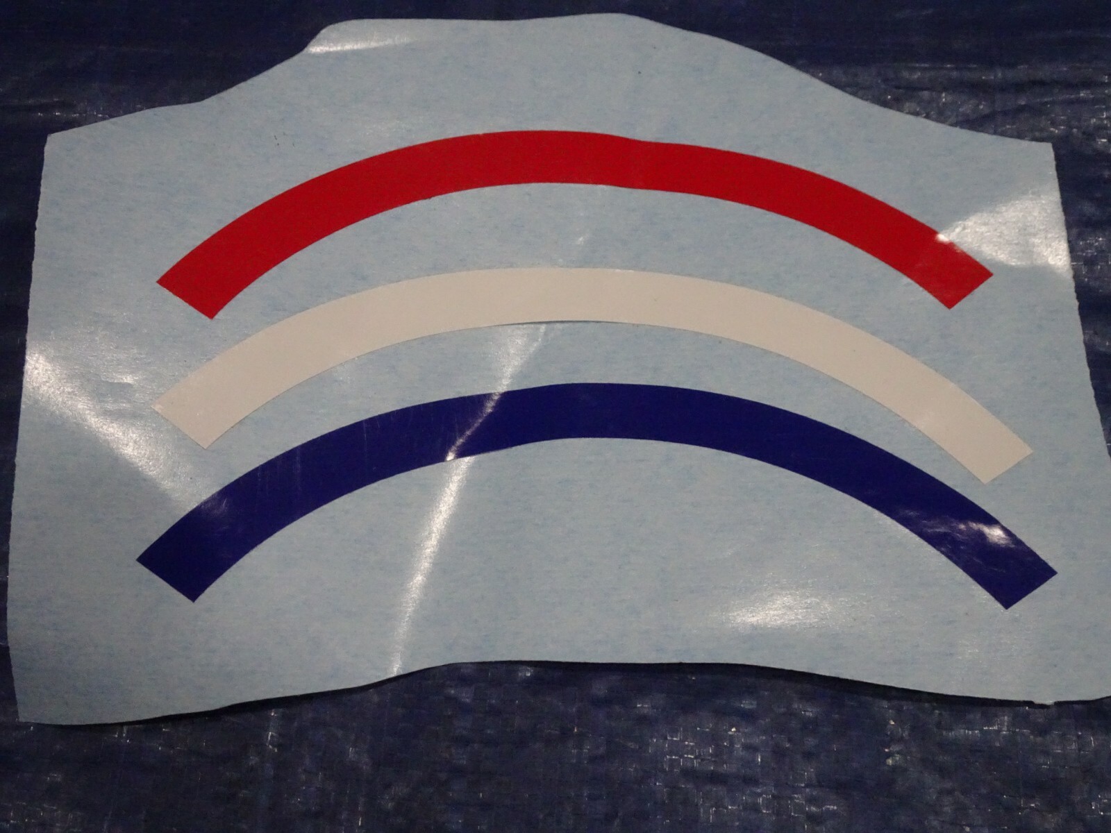 62 - 63 Ford Falcon Futura (1) Hubcap wheel cover red white blue decal ...
