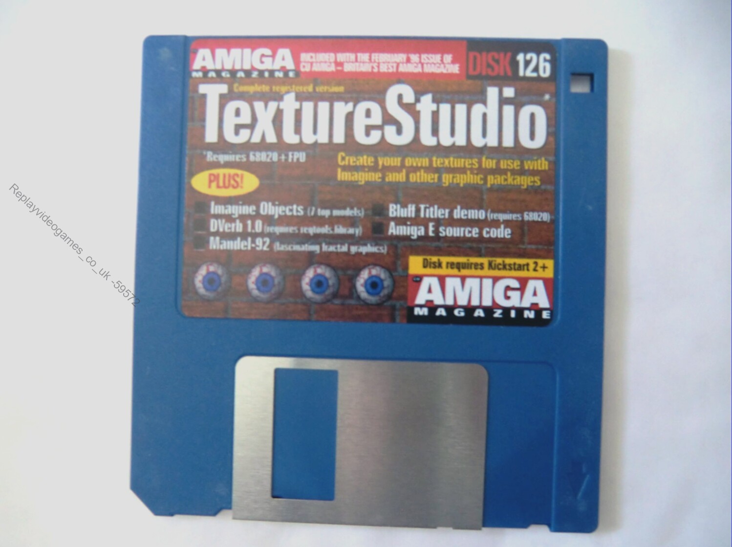 59572 Disk 126 Amiga Magazine - Texture Studio - Commodore Amiga ...