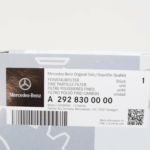 MB GLE COUPE C292 FINE PARTICULATE CABIN AIR FILTER SET A2928300000 NO ...