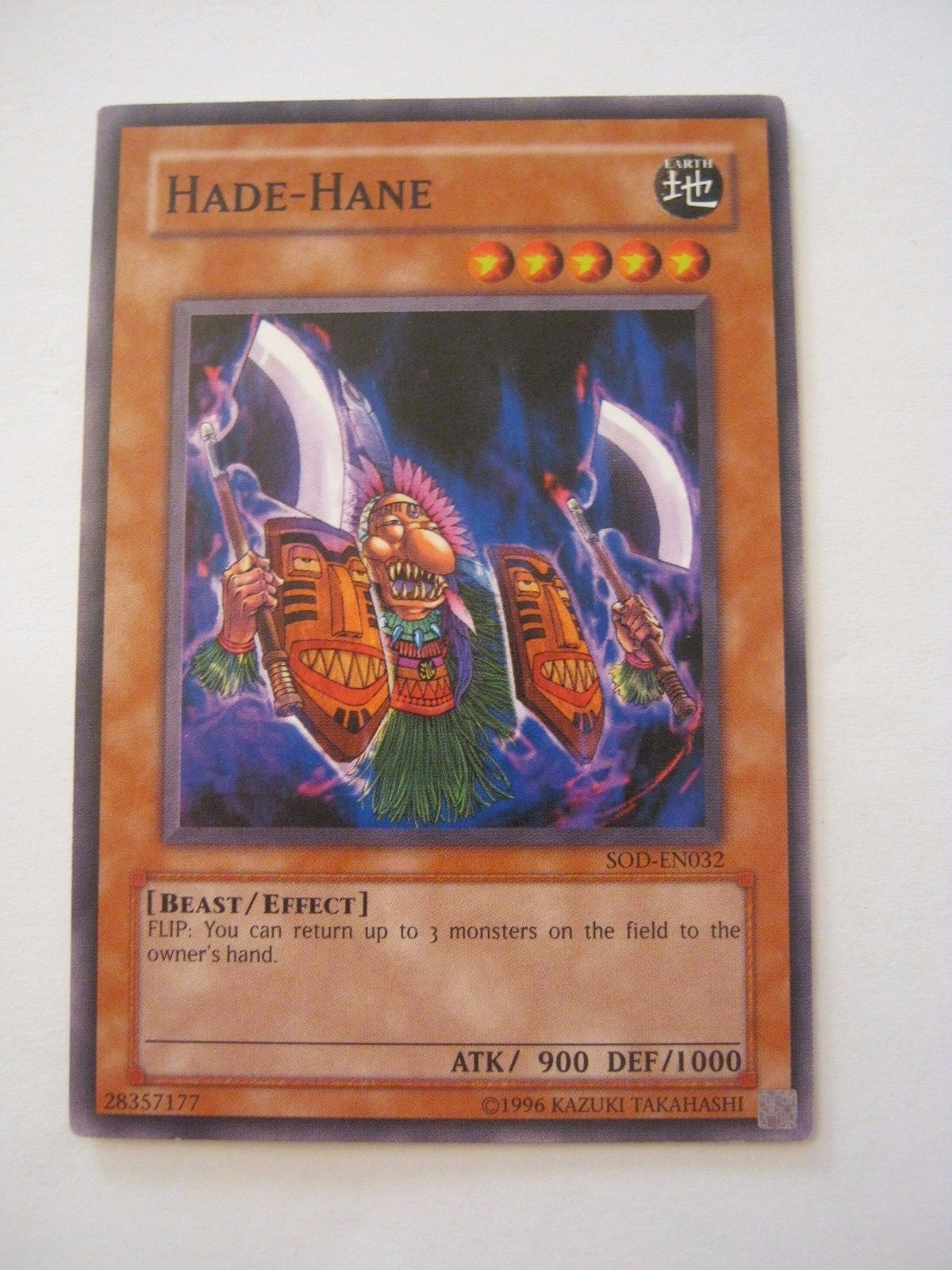 Yu-Gi-Oh Hade-Hane SOD-EN032 Earth Card, Very Good Condition (011-65 ...