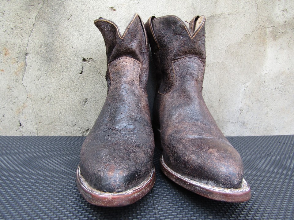 Frye Women's Short Billy Western Cowgirl Boot Sz 7.5 B Brown Distressed ...