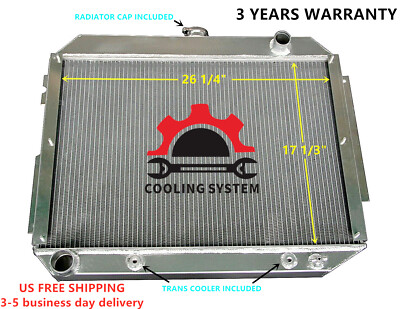 CC332 Aluminum Radiator 1966 67 68 69 70 Dodge Plymouth Fury Chrysler ...