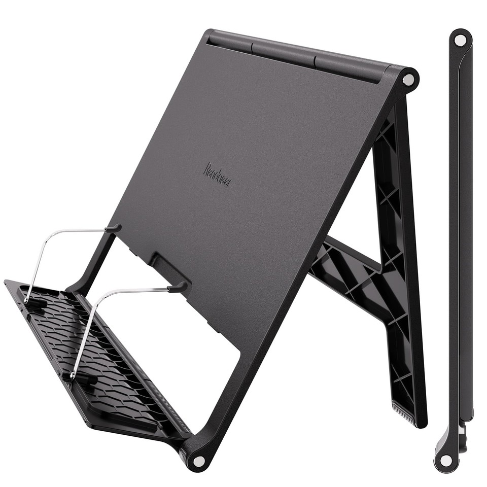 Book Stand Free Angle Adjustable Holder for Thick Textbook Collapsible ...