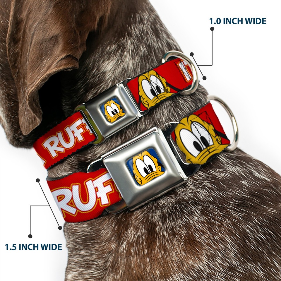 Dog Collar DYMA-Pluto Face CLOSE-UP Full Color Blue Pluto 2-Pose IT'S A ...
