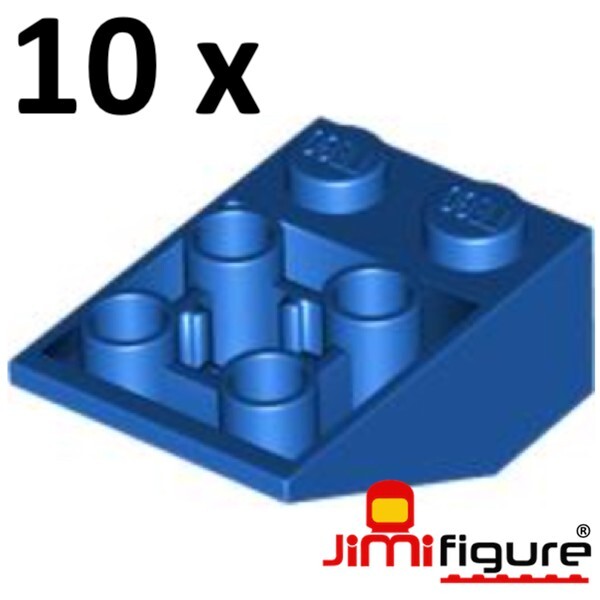 NEW 10 x LEGO Inverted Slope 33 Degree 3x2 Blue 3747b Genuine Bulk Roof ...