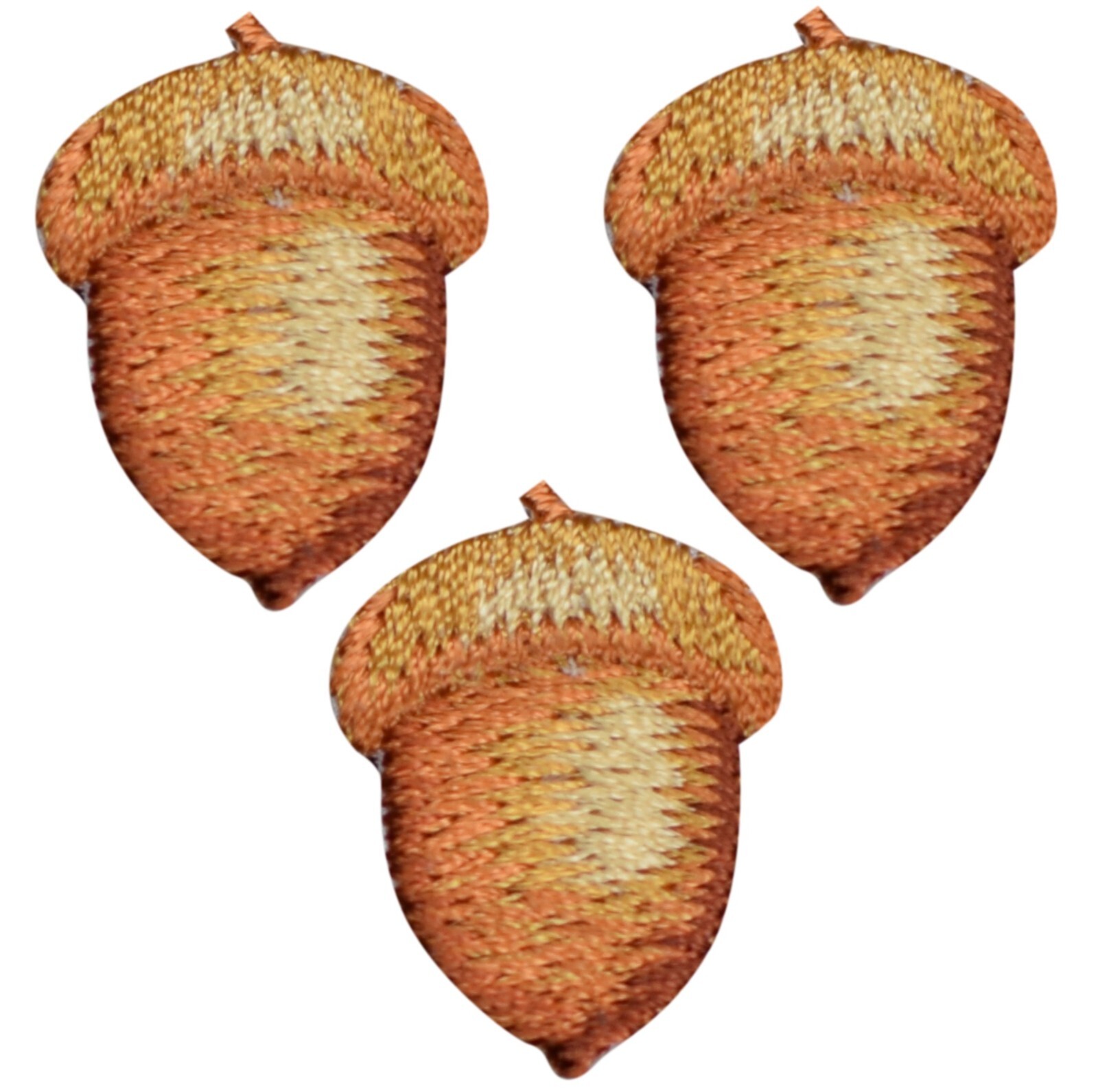 3-Pack Acorn Applique Patch - Fall Autumn Nut Embroidered Badge 7/8 ...