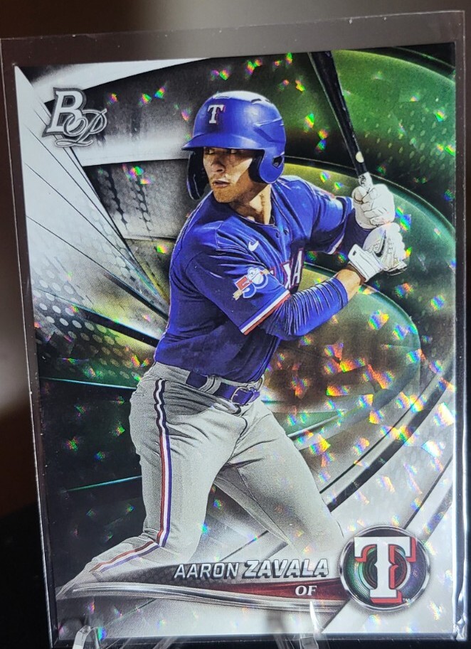AARON ZAVALA 2022 BOWMAN PLATINUM ICE Foil - TEXAS RANGERS TOP-38 SSP ...