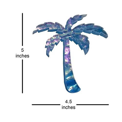 Palm Tree Glass Swimming Pool Step Marker Mosaic(5"x4.5", Deep Blue) (2 ...