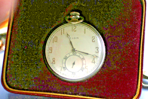 1927 Elgin Pocket Watch Grade 479 Model 4 12s 17 J Art Deco Gold Filled ...