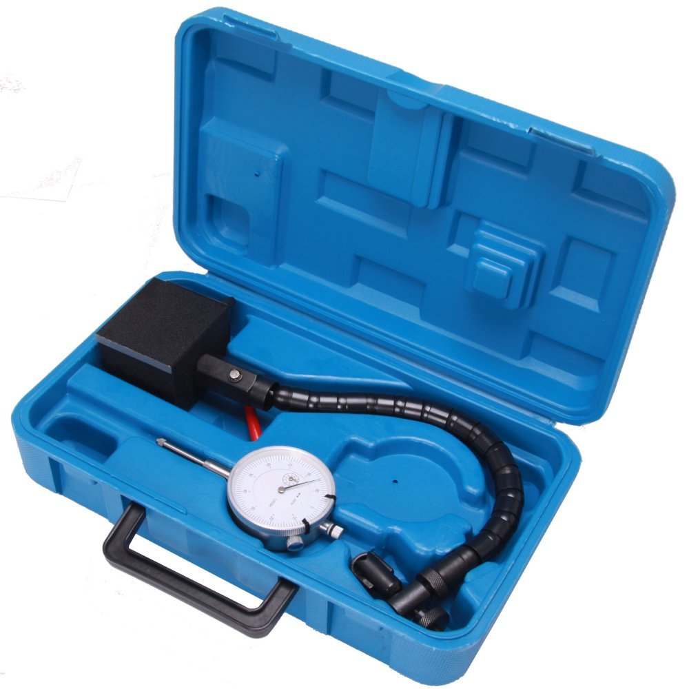 MAGNETIC BASE FLEXIBLE FLEX ARM .001" DIAL INDICATOR +CASE Machinist ...