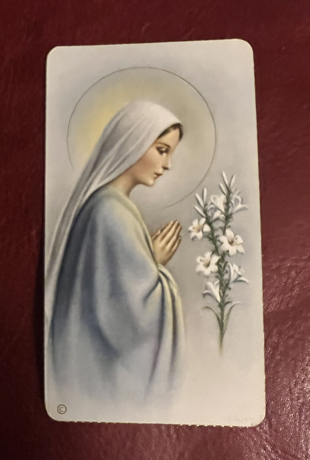 Vintage Catholic Holy Card - Our Lady of Purity with Lillies | eBay