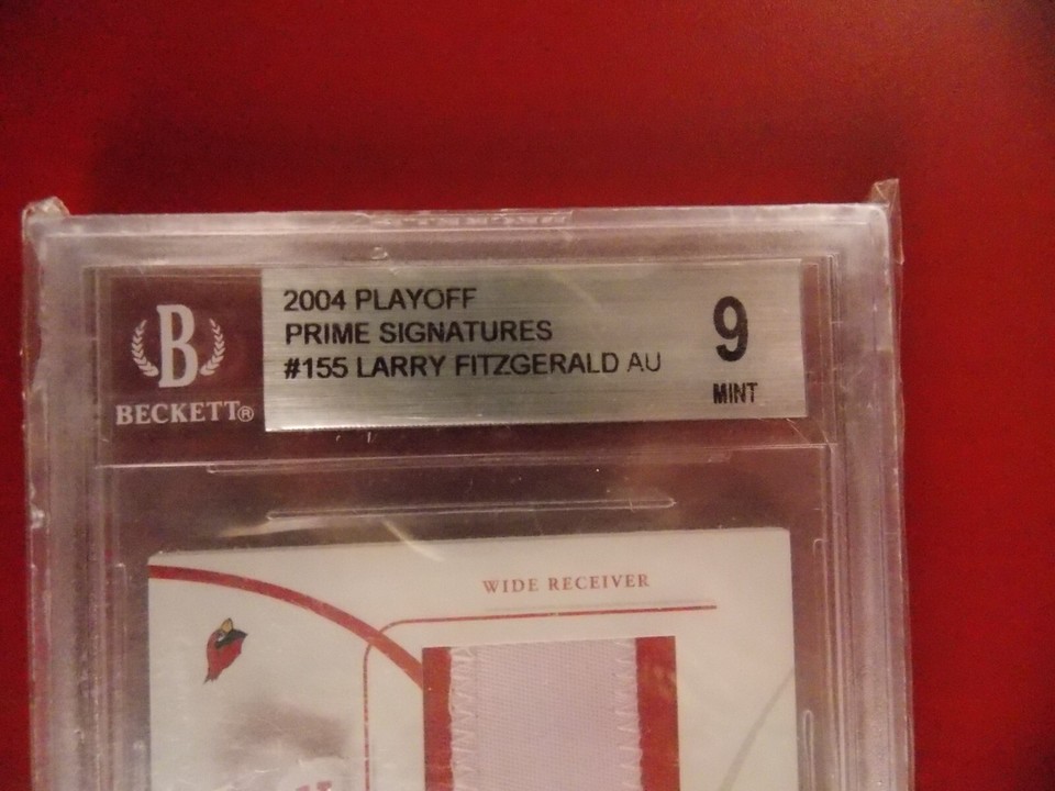 Larry Fitzgerald 2004 Playoff Prime Signatures RC Autograph Jersey card ...