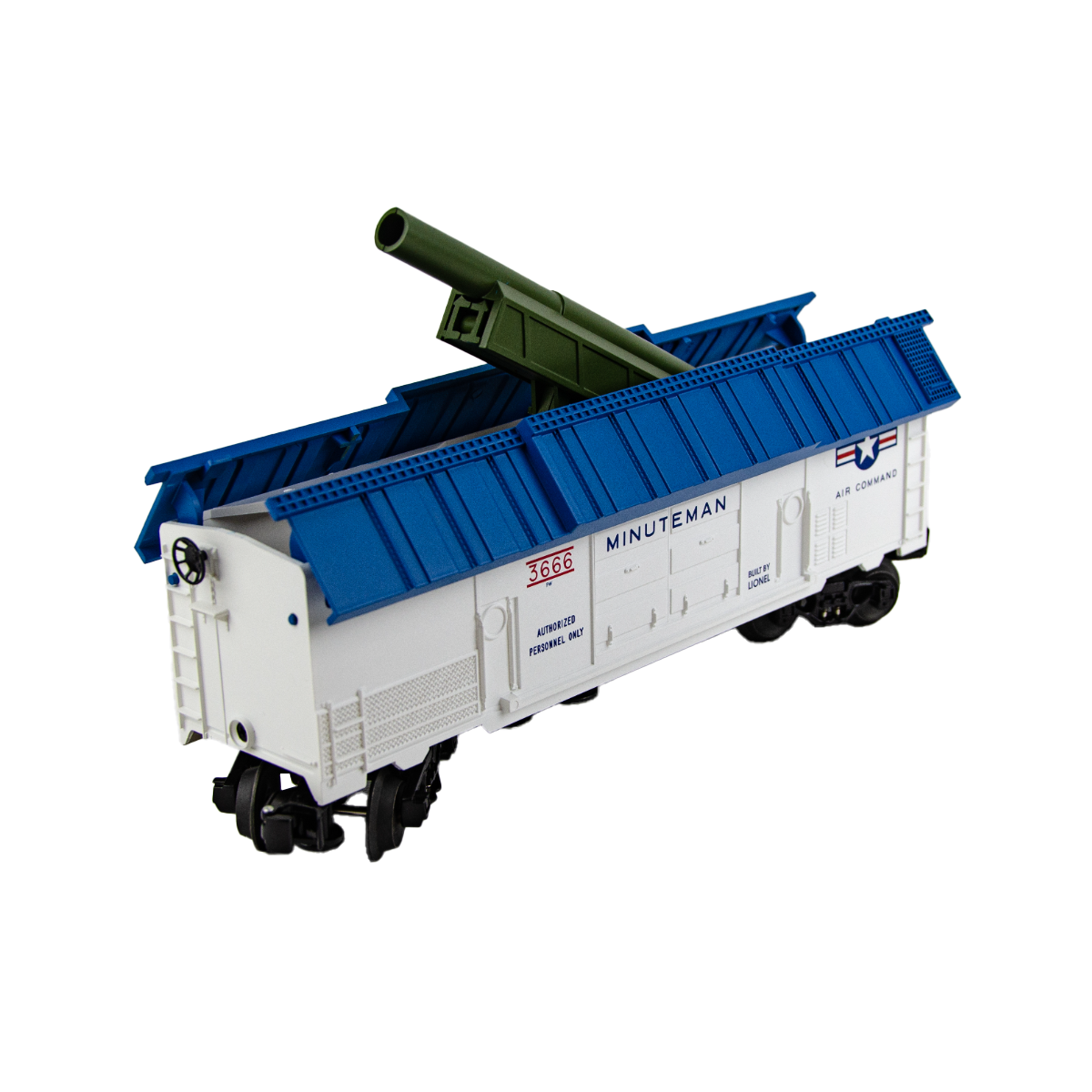 Lionel 6-29828 3666 Minuteman Cannon Firing Box Car 1:48 O Scale Model ...