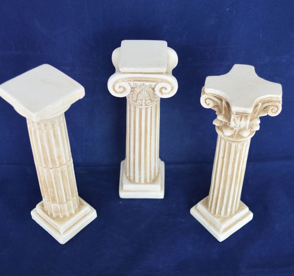 Ancient Greek Doric Corinthian Ionic order column set artifact | eBay