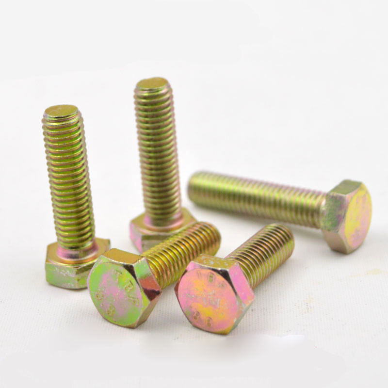 M10x16/30-110mm Hexagon Screw Hex Head Bolts Color zinc Plating 8.8 ...