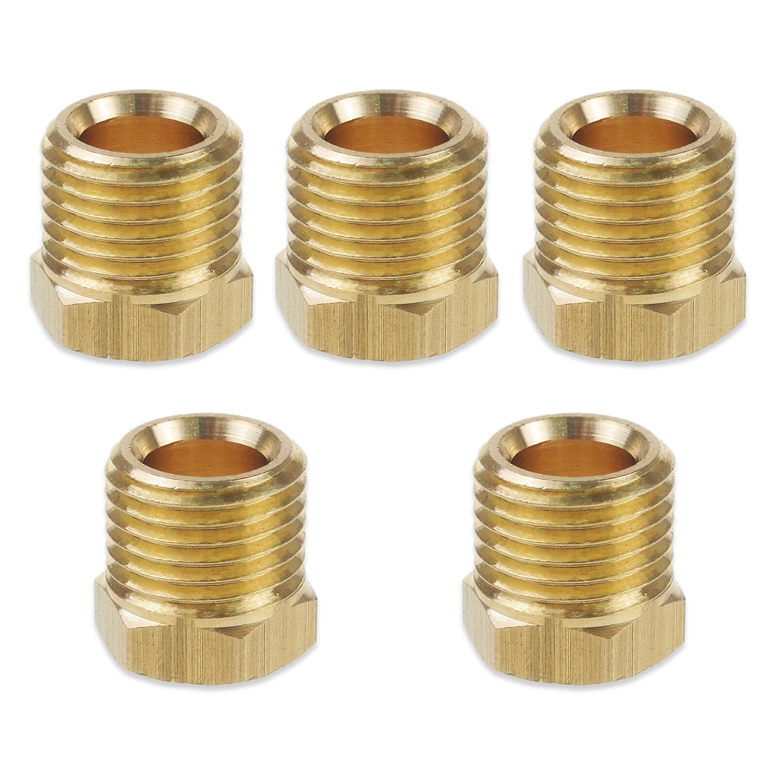 PILOT BRASS TUBING NUTS PACK OF 5 FOR 6mm NAT LPG GAS PIPE M10 LOCKING ...