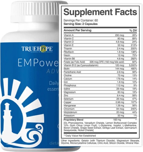 Truehope EMPowerplus Advanced Dietary Supplement - 120 Capsules for ...