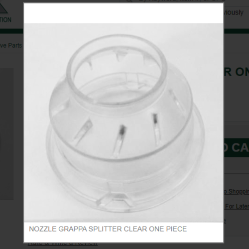 NOZZLE GRAPPA SPLITTER CLEAR ONE PIECE # 620715845 | eBay