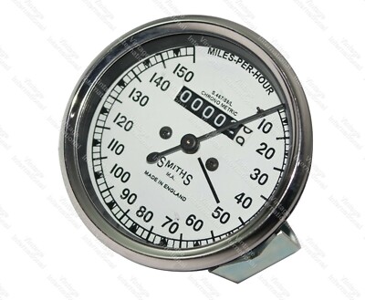 SMITHS REPLICA 0-150 MPH SPEEDO WHITE FACE FOR Norton BSA ENFIELD ...