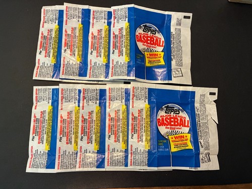 1983 TOPPS BASEBALL CARD LOT 9 EMPTY WAX WRAPPERS | eBay