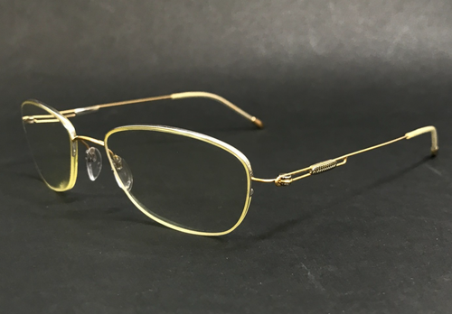 Silhouette Eyeglasses Frames 4337 TNG Gold Silver Oval Half Wire Rim 51 ...