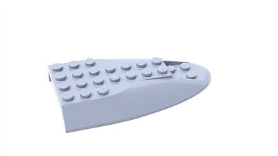 Lego 6x10 Aircraft Fuselage Aft Section Curved Top Light Bluish Gray ...