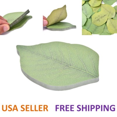 Cute Leaf Sticky Notes Memo Pad Self-Adhesive Sticky Notes Bookmark ...