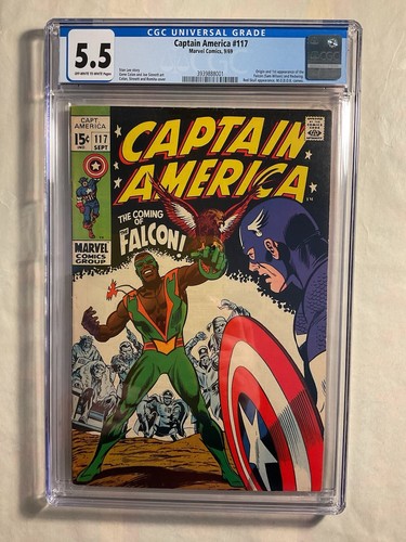 Captain America #117 1st Appearance The Falcon And Redwing CGC 5.5 ...
